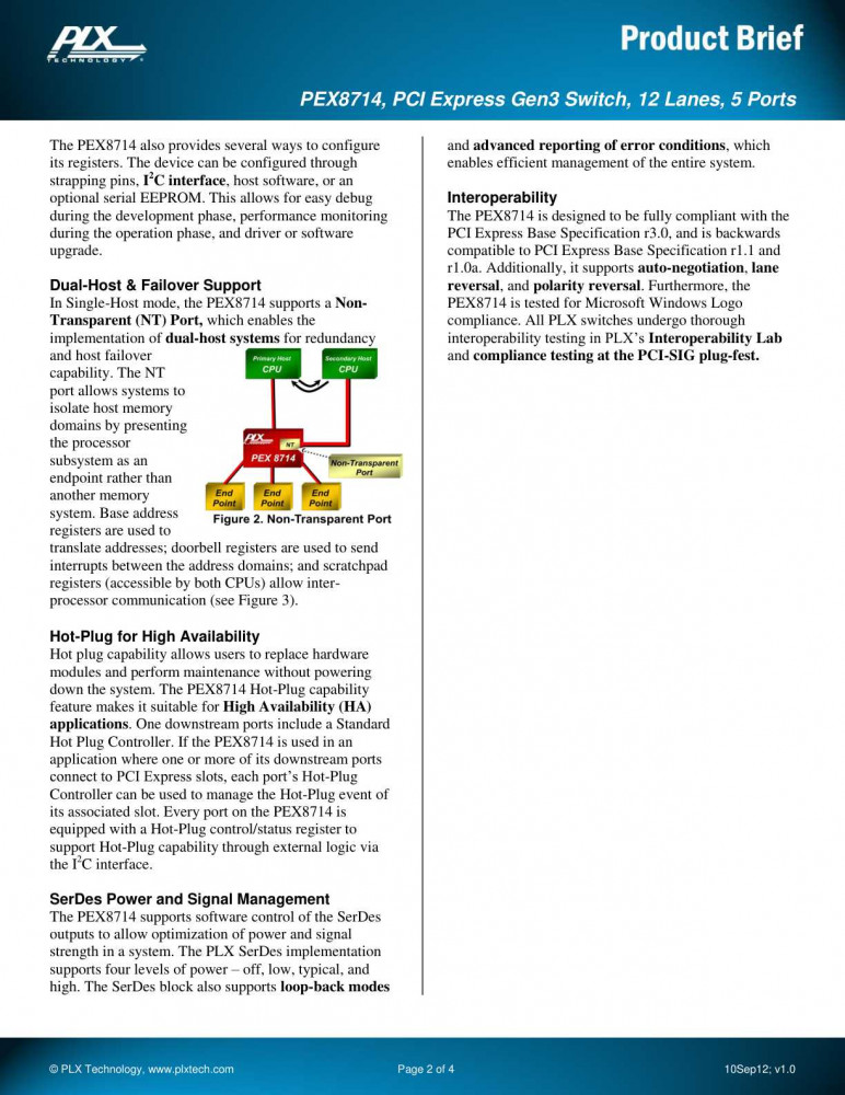 PEX8714 technical document page 2