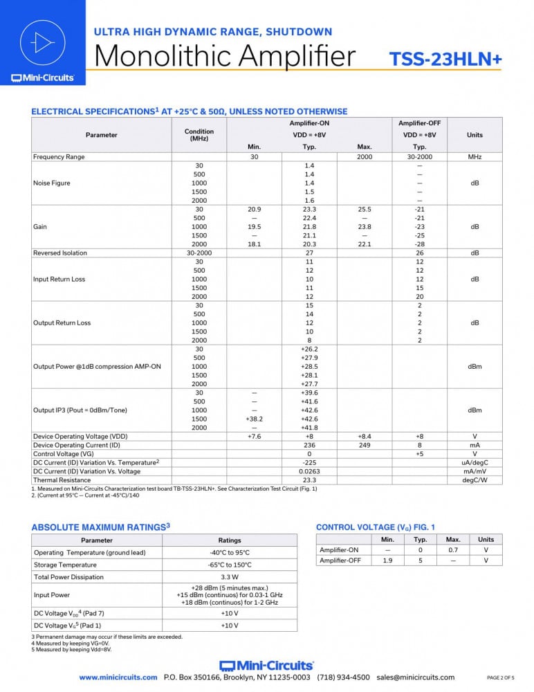 TSS-23HLN+ datasheet page 2