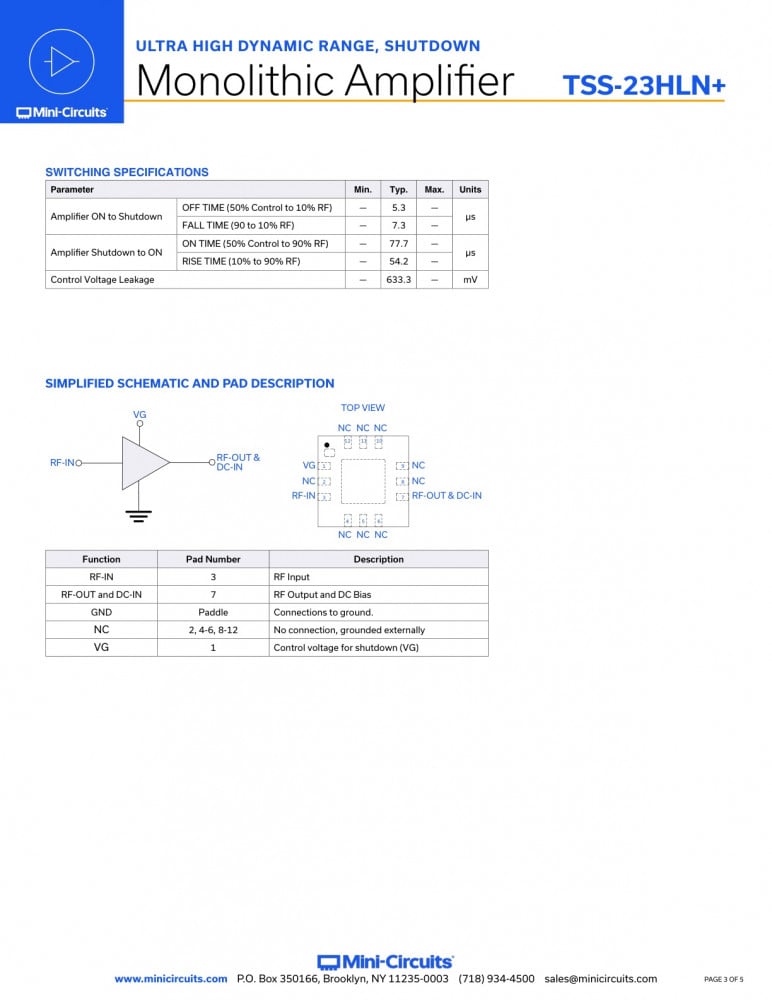 TSS-23HLN+ datasheet page 3