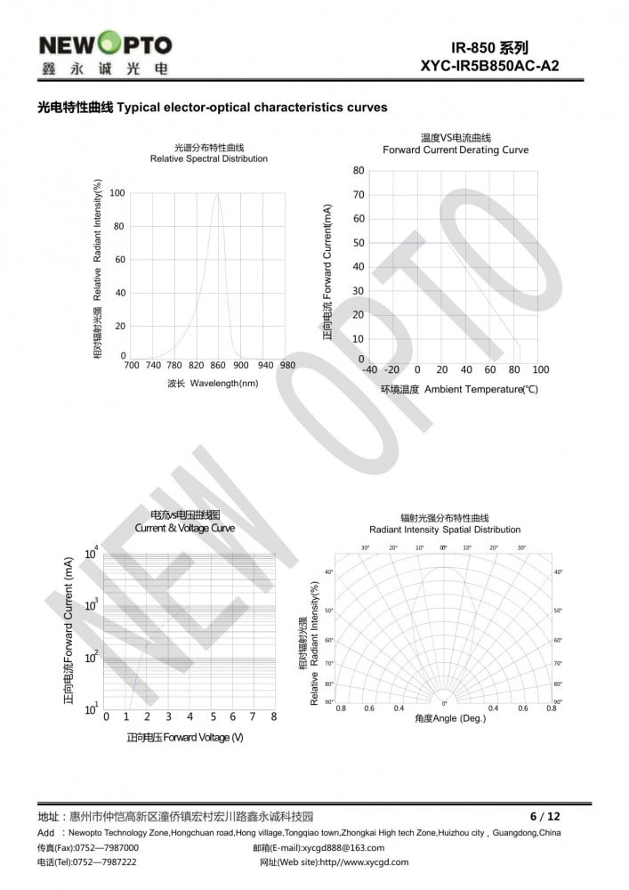 XYC-IR5B850AC-A2 datasheet page 6