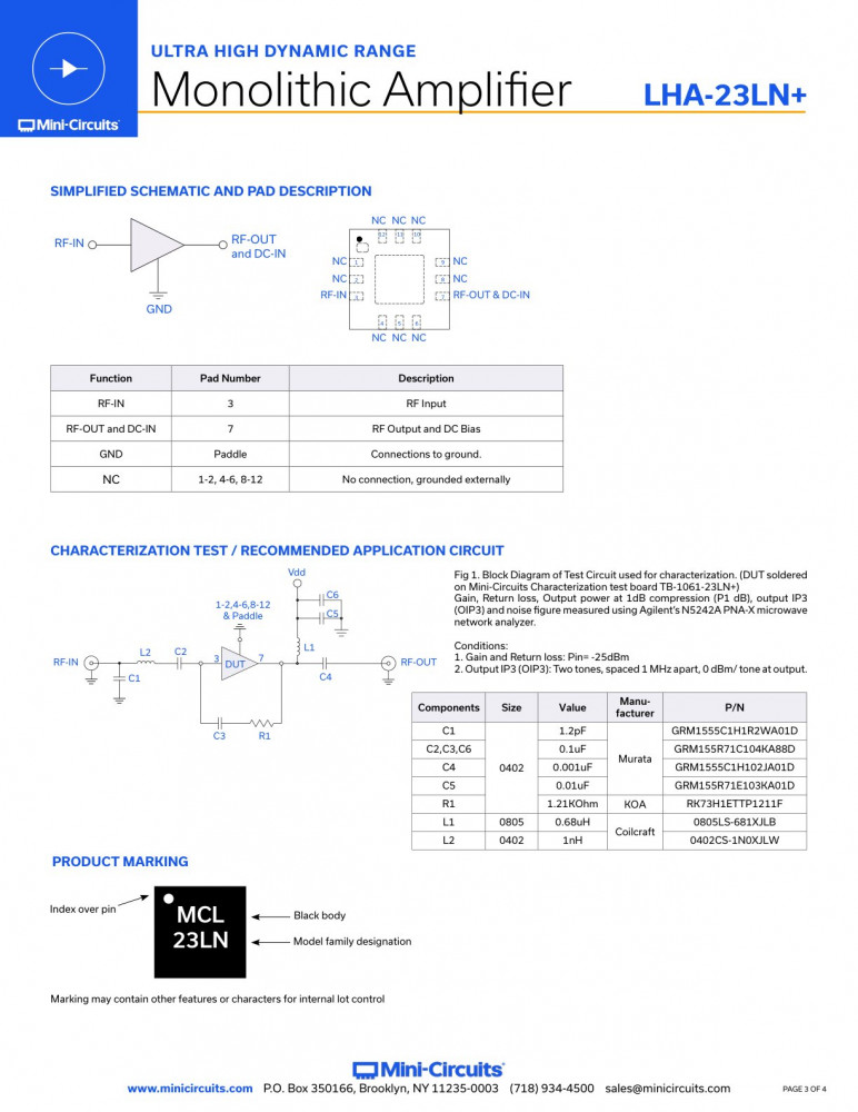 LHA-23LN+ datasheet page 3