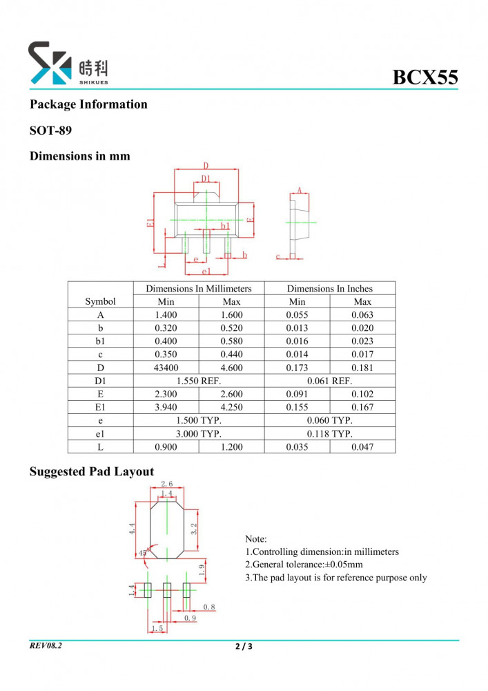 BCX55 datasheet page 2