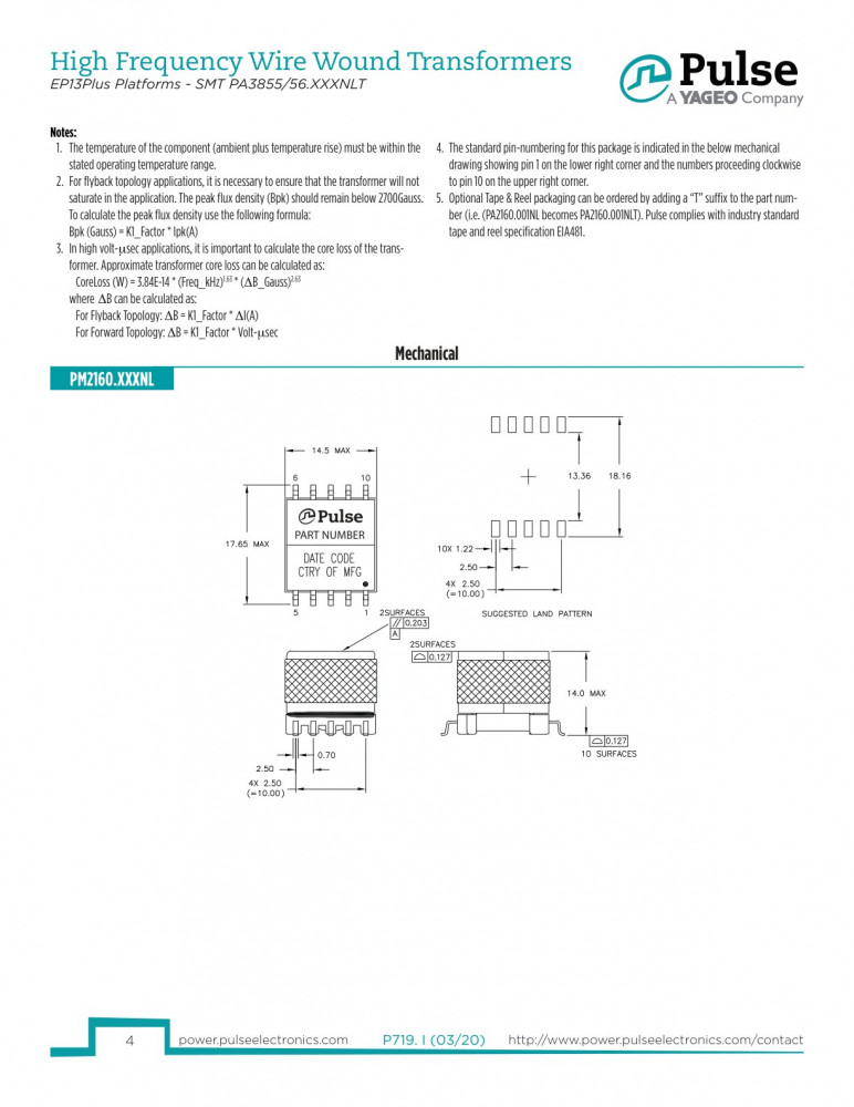 PA3855/56 transformer datasheet page 4
