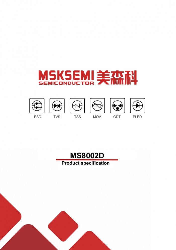 MS8002D datasheet page 1