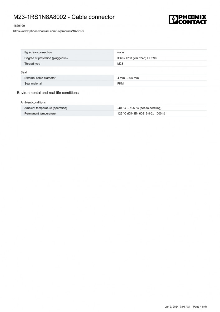Phoenix Contact 1629199 technical document page 4