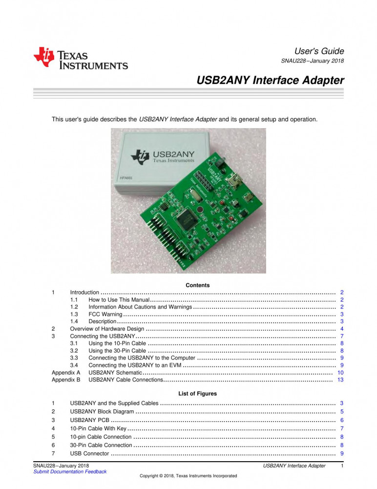 USB2ANY technical document page 1