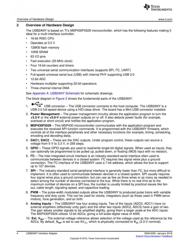 USB2ANY technical document page 4