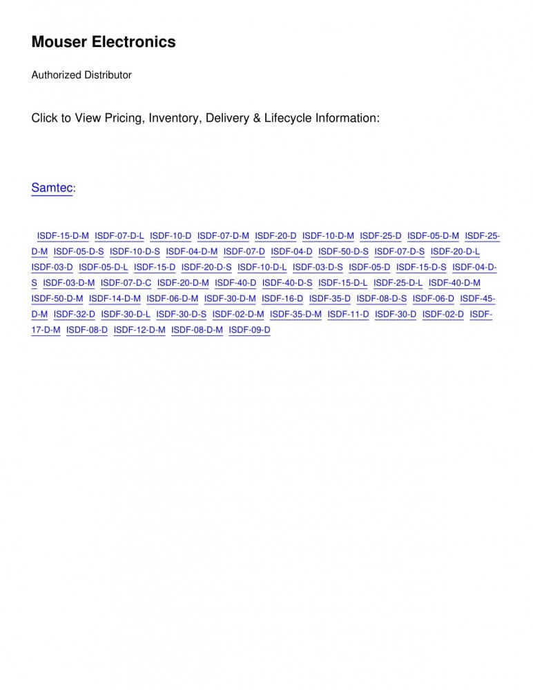Samtec ISDF series technical document page 2