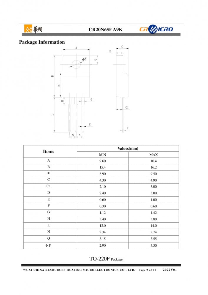 CR20N65FA9K datasheet page 9