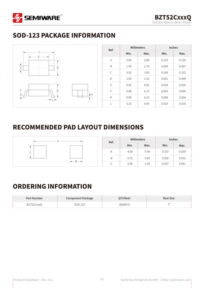 SEMIWARE BZT52C30Q datasheet page 6