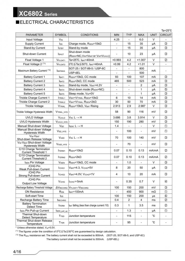XC6802A42XER-G datasheet page 4