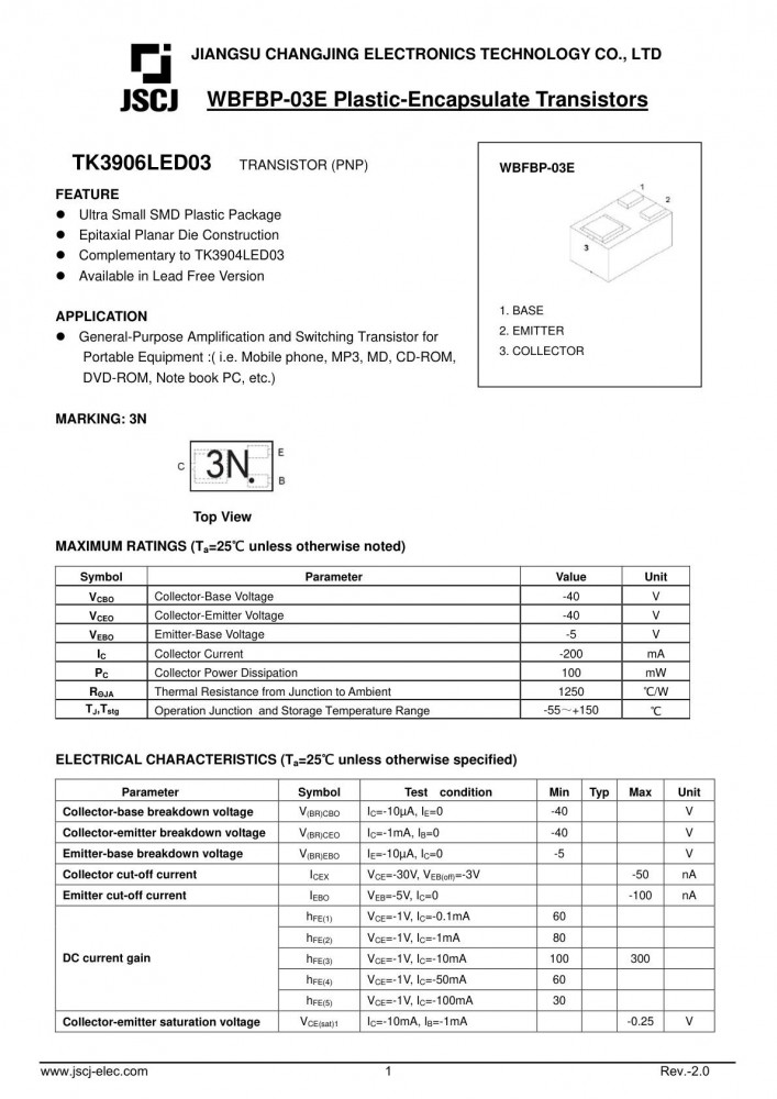TK3906LED03 datasheet page 1