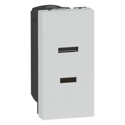 Arteor - Socket - US 2P 15A 127V - 1 module shuttered square design - Soft Alu glossy thermoplastic finish for sale