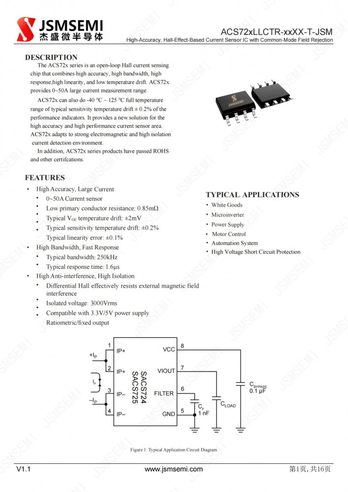ACS724 datasheet page 1
