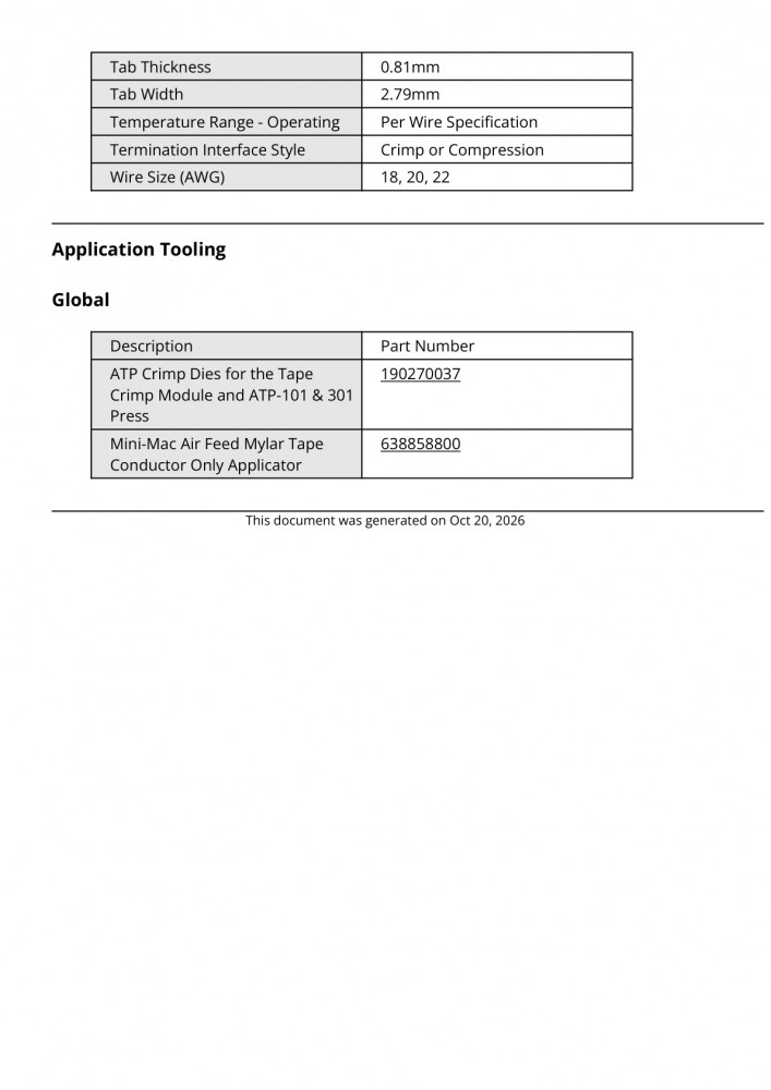 MOLEX 190160004 document image, page 3