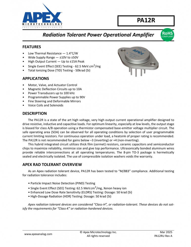 PA12R technical document page 1
