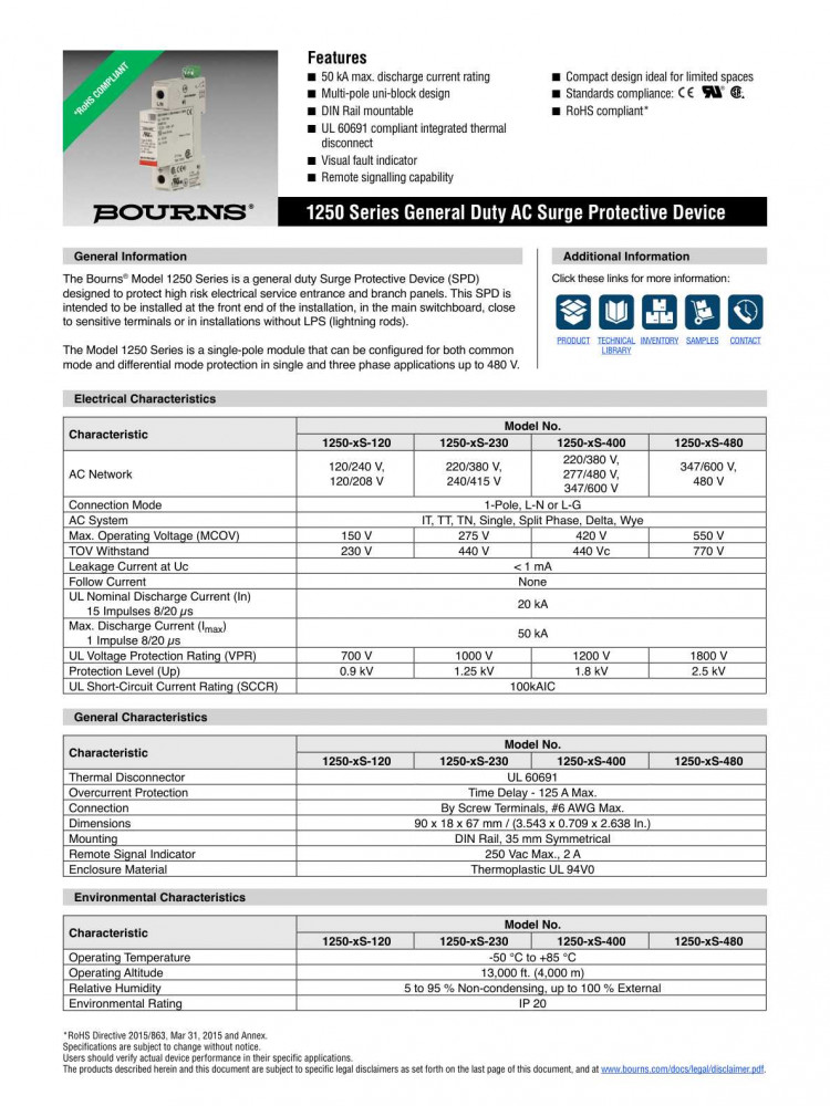1250 Series technical document page 1
