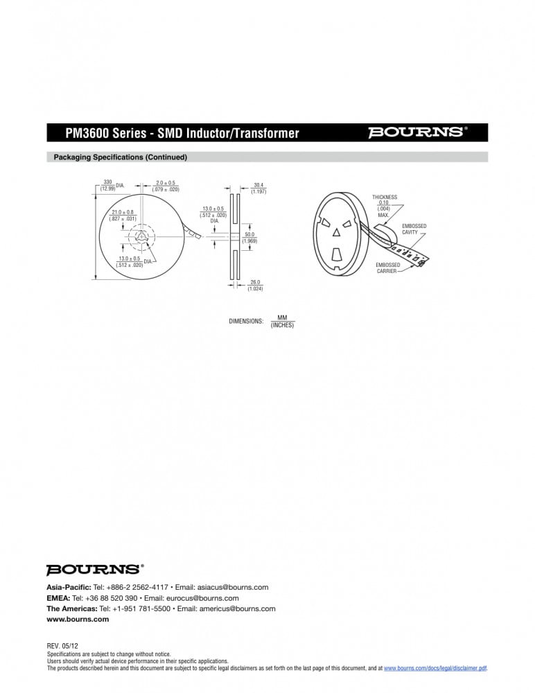 BOURNS PM3600 Series datasheet page 3
