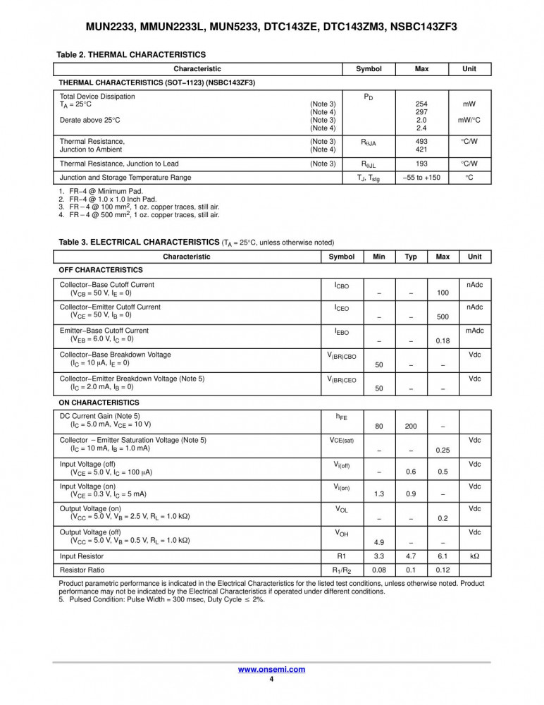 DTC143ZM3T5G datasheet page 4