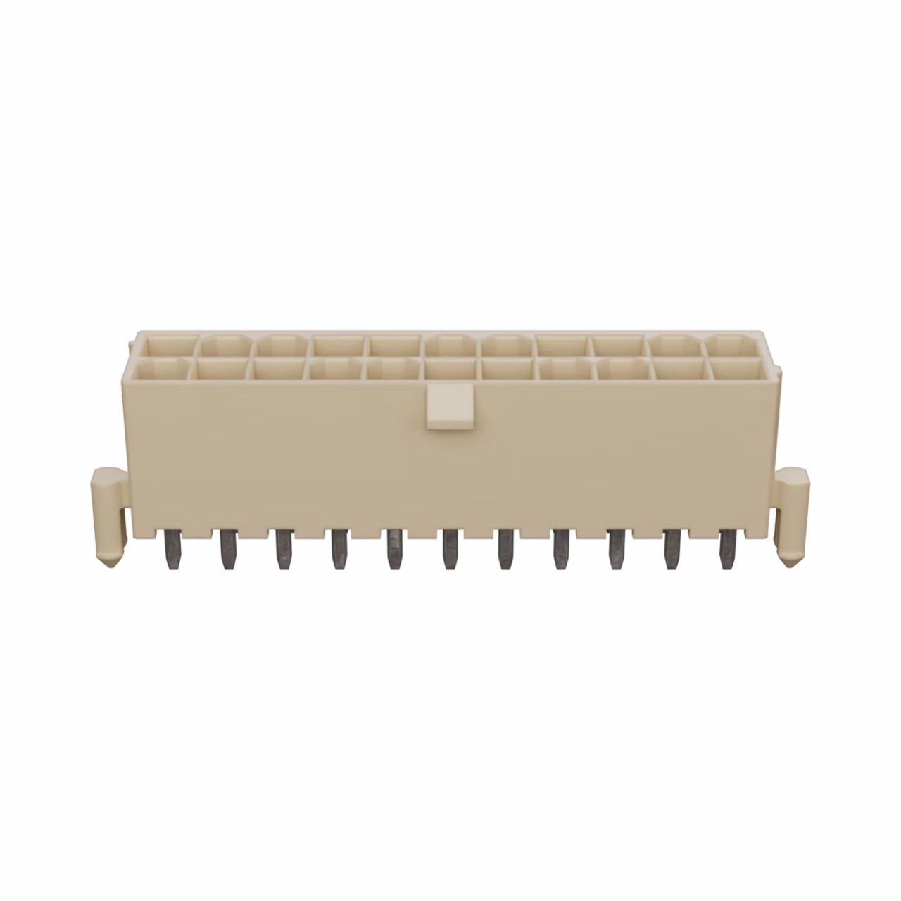 Mini-Fit HCS Header, 4.20mm Pitch, Dual Row, Vertical, with Snap-in Plastic Peg PCB Lock, 22 Circuits, Nylon 6/6 94V-0, Matte Tin (Sn) Plating, without Drain Holes for sale