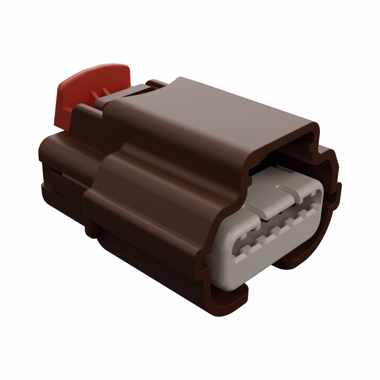 2.54mm MX64 Sealed Crimp Housing, Single Row, Kaizan Terminals, Brown, 6  Circuits, Key C, with CPA Lock for sale