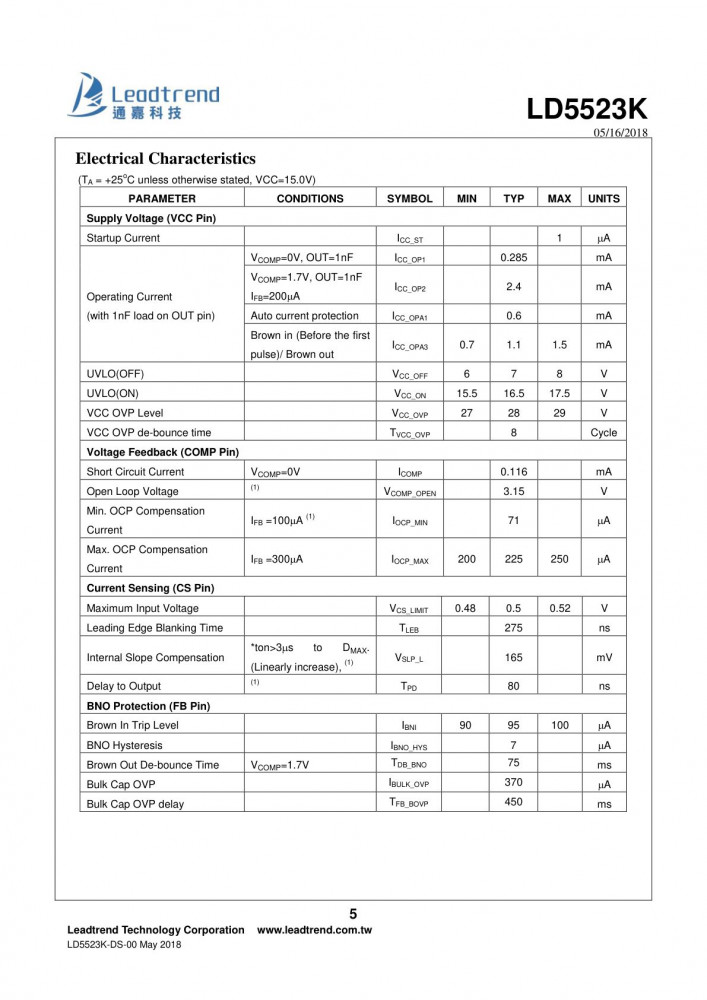 LD5523K datasheet preview, page 5