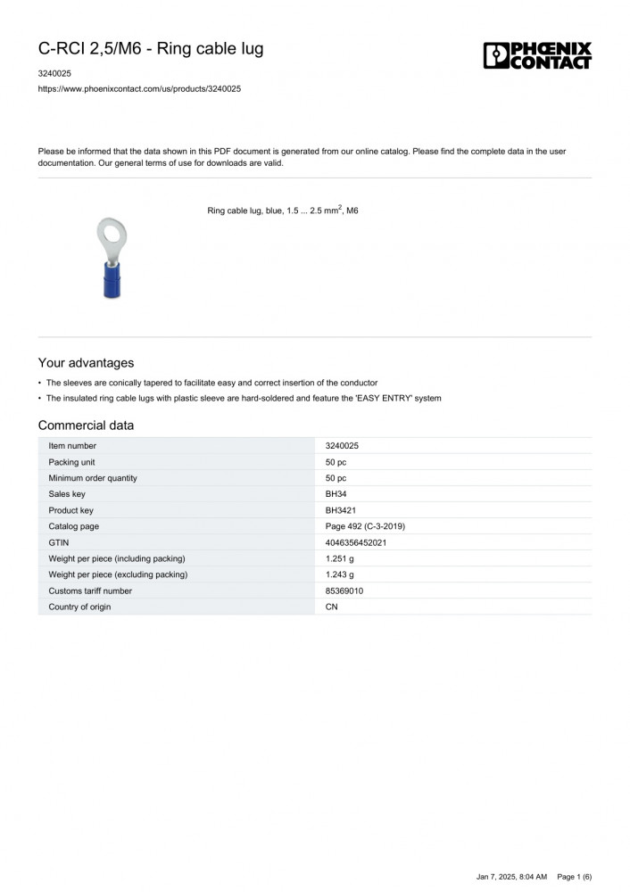 Phoenix Contact 3240025 product document page 1