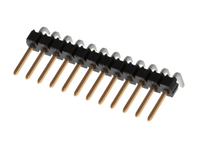 C-Grid III PCB Header, 2.54mm Pitch, Through Hole, Single Row, Right-Angle, 5 Circuits, 0.38µm Gold (Au) Plating