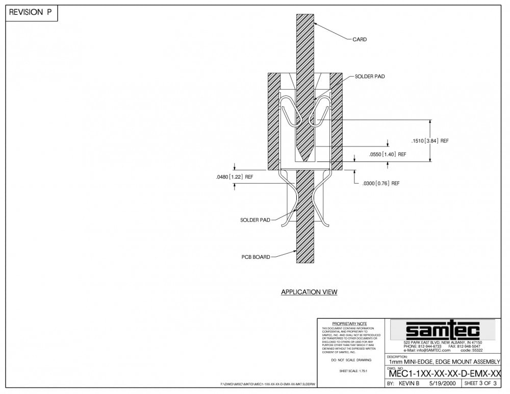 Samtec MEC1 application view