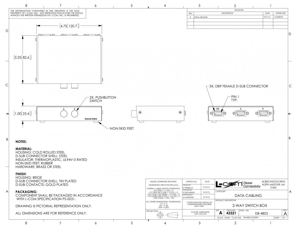 L-com D8-4803 technical document page
