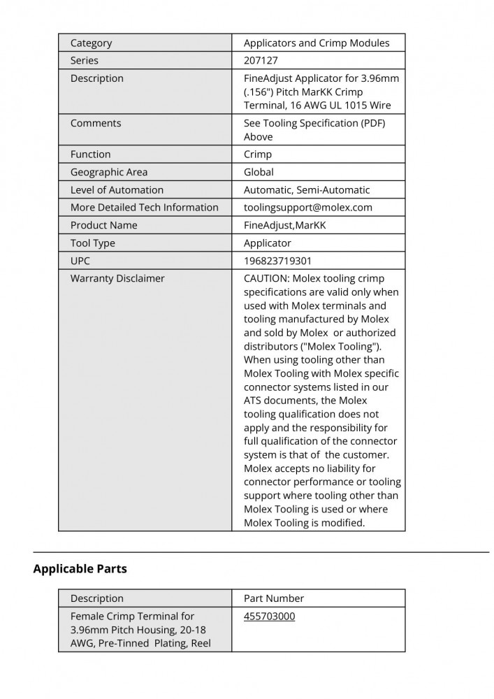 MOLEX 639048600 technical document page 2