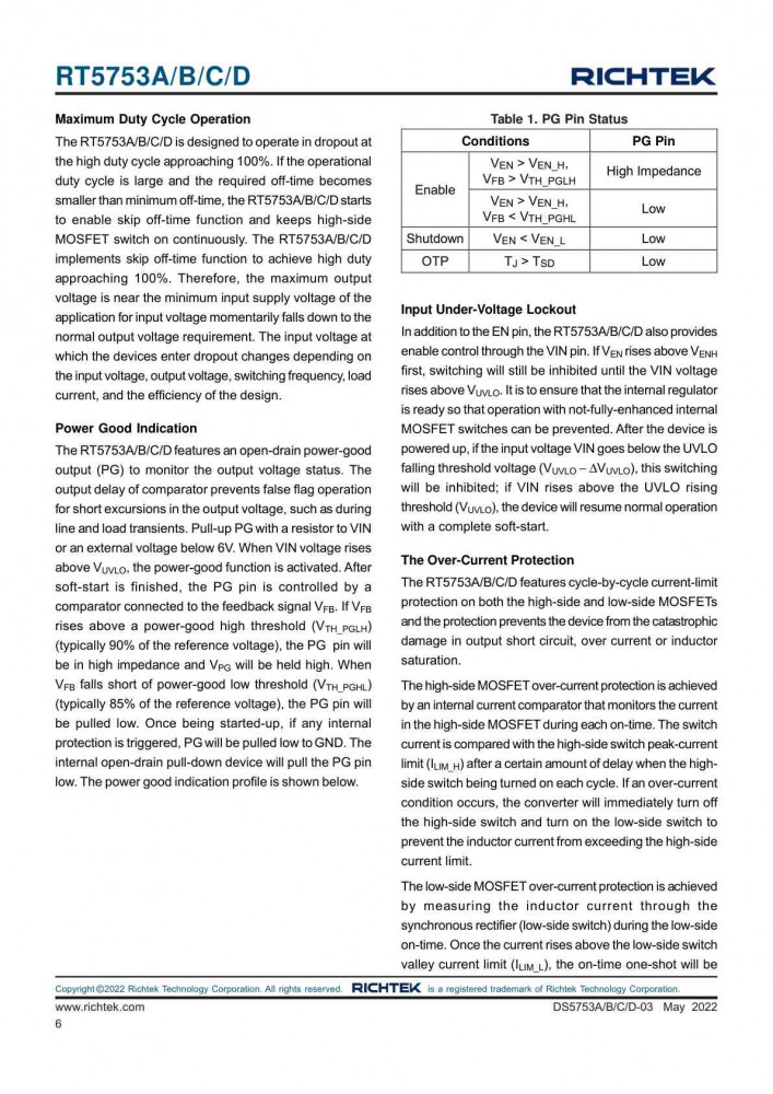 RT5753 datasheet page 6