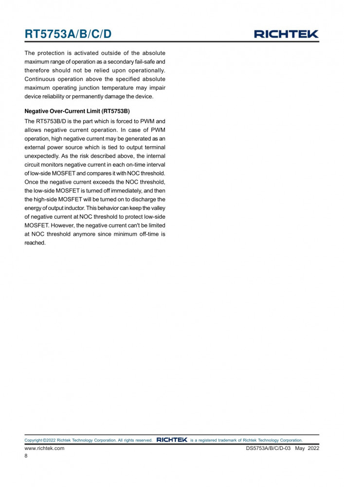 RT5753 datasheet page 8
