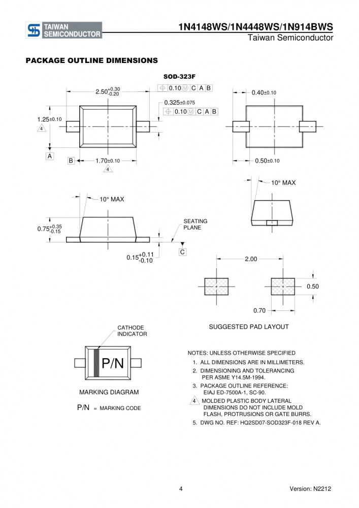 1N4148WS technical document page 4