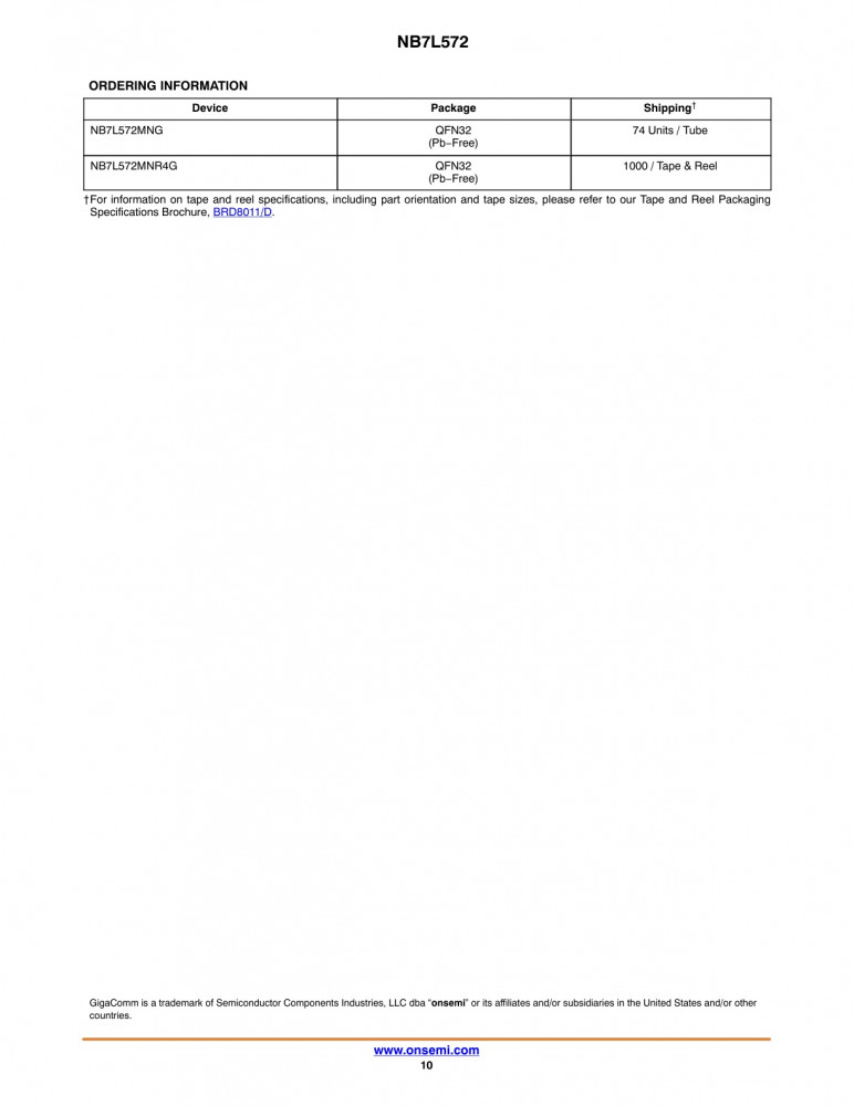 NB7L572 datasheet page 10