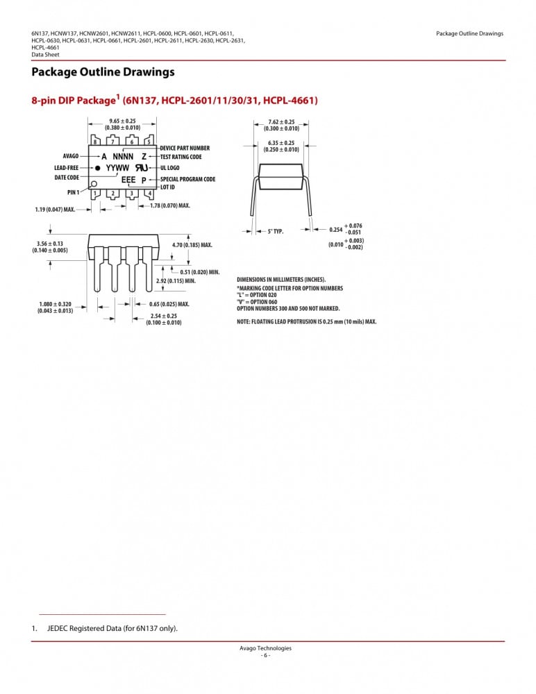HCNW2601 family datasheet page 6