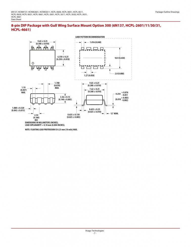 HCNW2601 family datasheet page 7