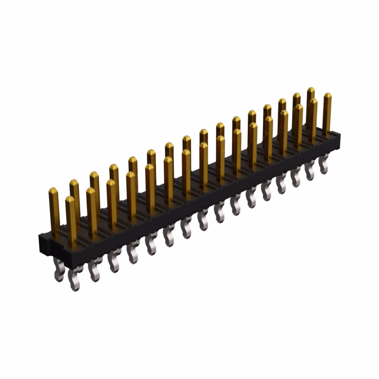 2.00mm Pitch Milli-Grid Straddle Mount Header, 32 Circuits, 0.38µm Gold (Au) Selective Plating, Lead-Free for sale