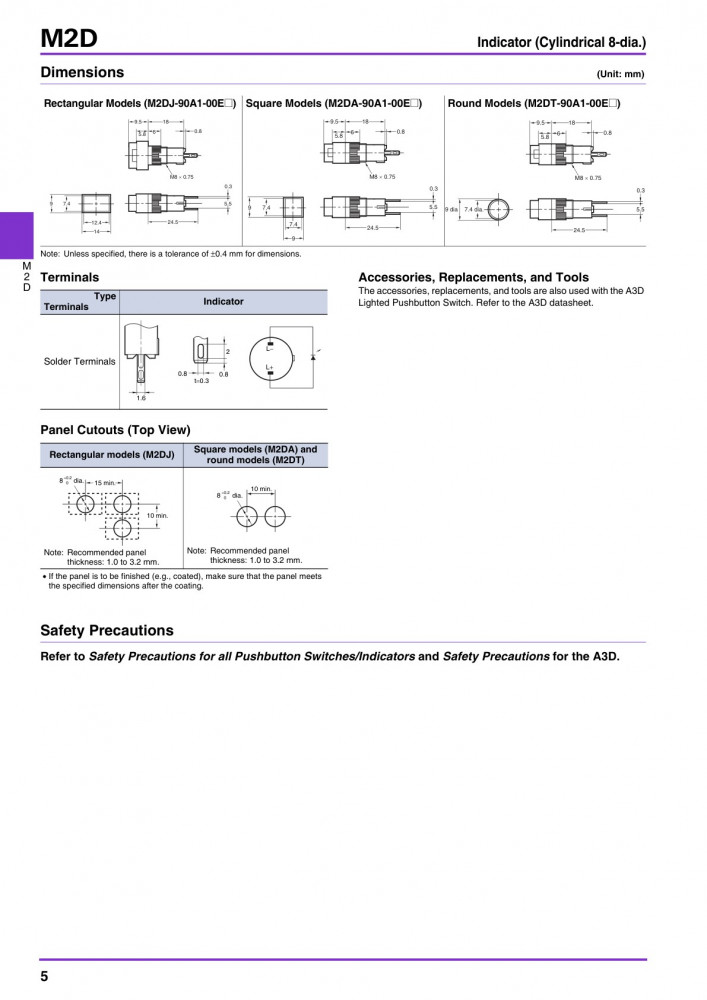 OMRON indicator documentation page 5