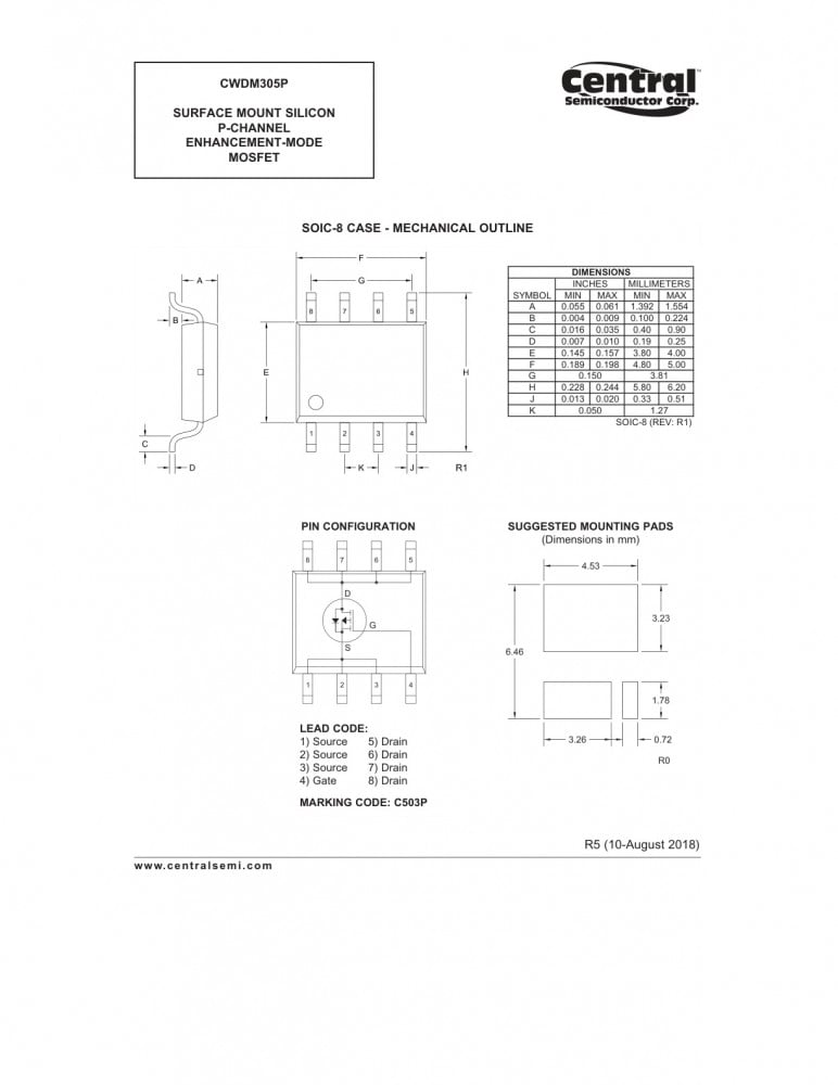 CWDM305P TR13 PBFREE datasheet page 2