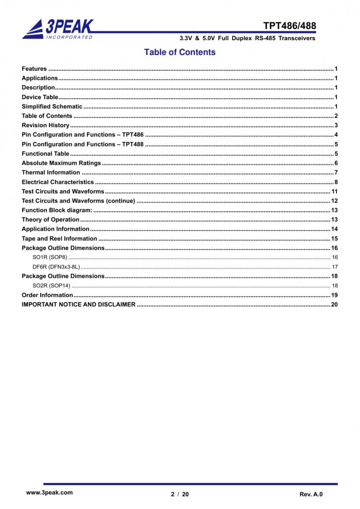 TPT488 datasheet page 2