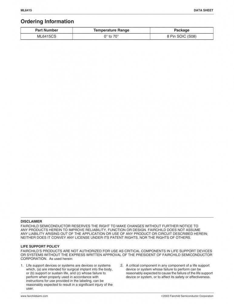 ML6415CS datasheet page 7