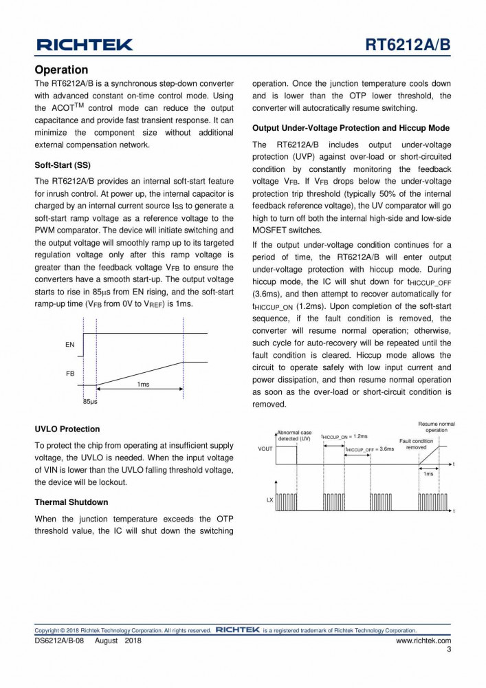 RT6212 datasheet page 3
