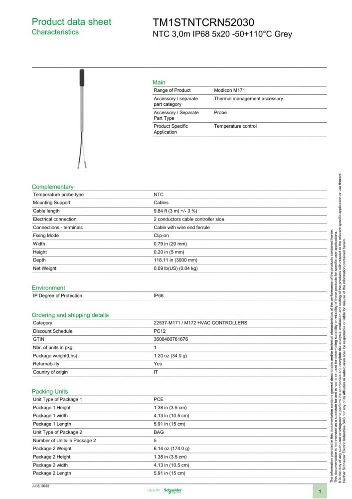TM1STNTCRN52030 technical document page 1