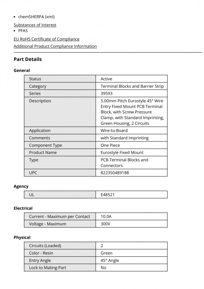 Document page 2 preview for Molex material 395931202
