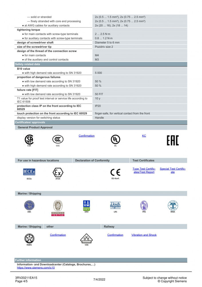 3RV20211EA15 technical document page 4