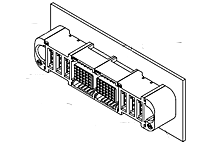 2.54mm, 5.50mm Pitch EXTreme Ten60Power Vertical Receptacle Assembly with Guide Receivers, 24 Signal Circuits, 14 Power Circuits
