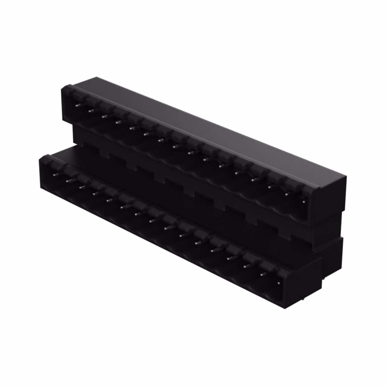 5.00mm Pitch Eurostyle Horizontal Dual Level PCB Header, Closed Ends, 32  Circuits for sale
