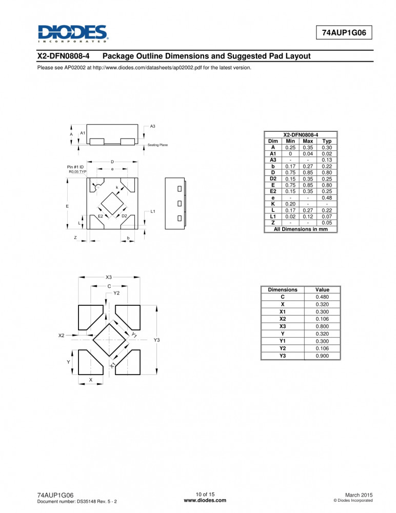 74AUP1G06FX4-7 datasheet page 10