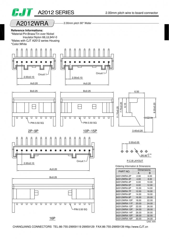 CJT A2012 series datasheet page 6